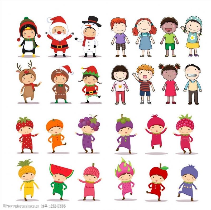 卡通各国儿童图片免费下载_卡通各国儿童素材_卡通各国儿童模板-图行天下素材网